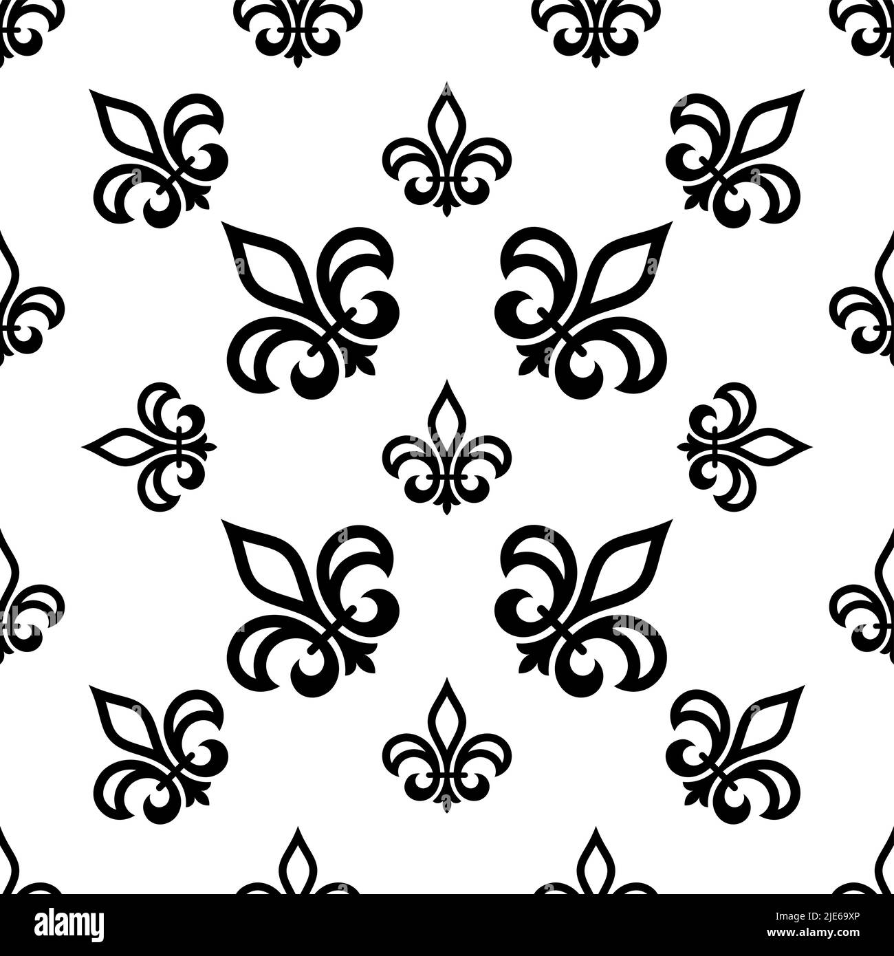 Fleur De Lis Seamless Pattern, Fleur-De-Lys Or Flower-De-Luce, The ...