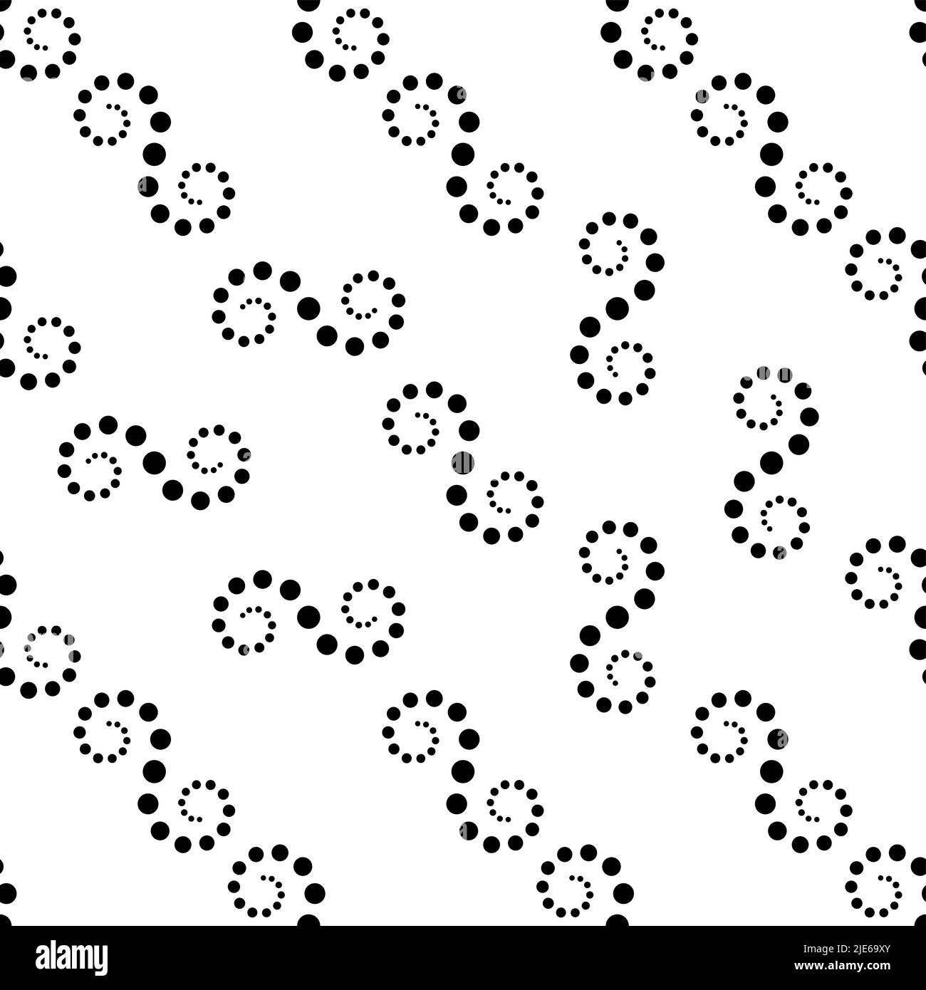 Geometric Seamless Pattern Circles Vector Art Illustration Stock Vector