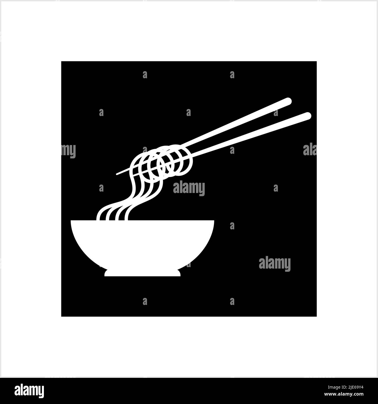Noodles Icon, Food Icon Vector Art Illustration Stock Vector Image ...