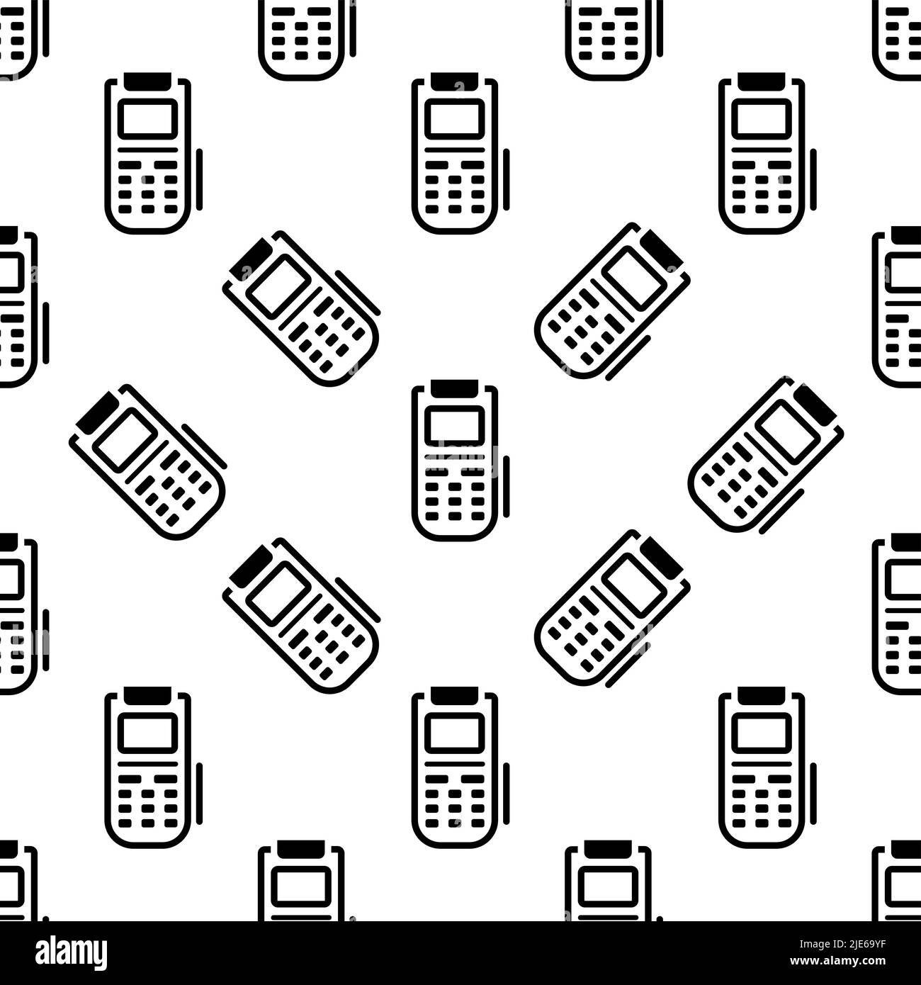 Pos Terminal Icon Seamless Pattern Vector Art Illustration Stock Vector ...
