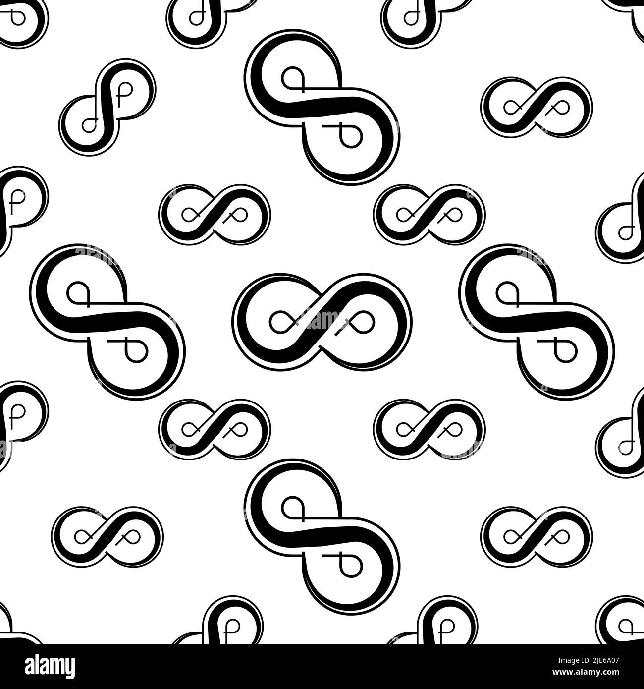 Infinity Sign Icon Seamless Pattern Vector Art Illustration Stock ...