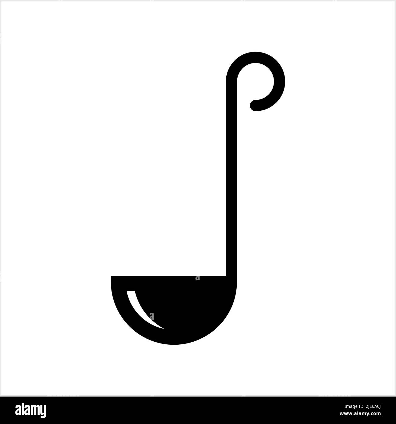 Ladle Icon, Ladle Spoon Vector Art Illustration Stock Vector Image ...