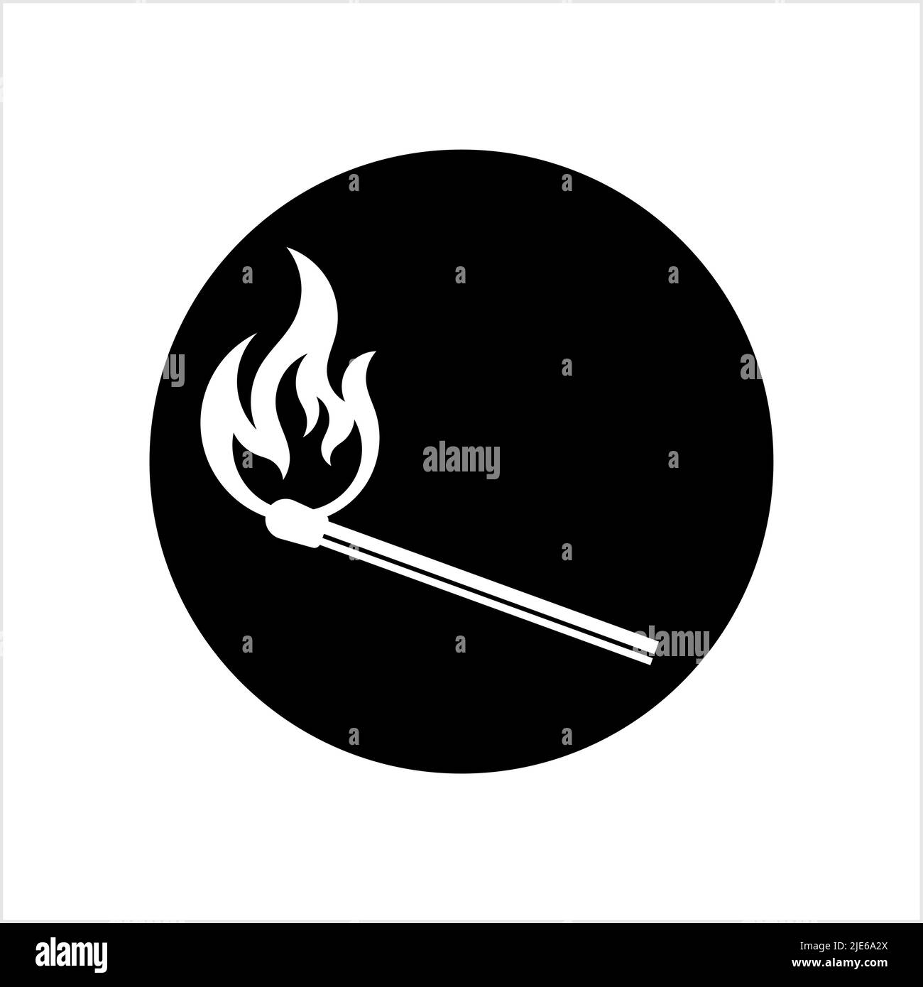 Lit Matchstick, Burning Matchstick Vector Art Illustration Stock Vector ...