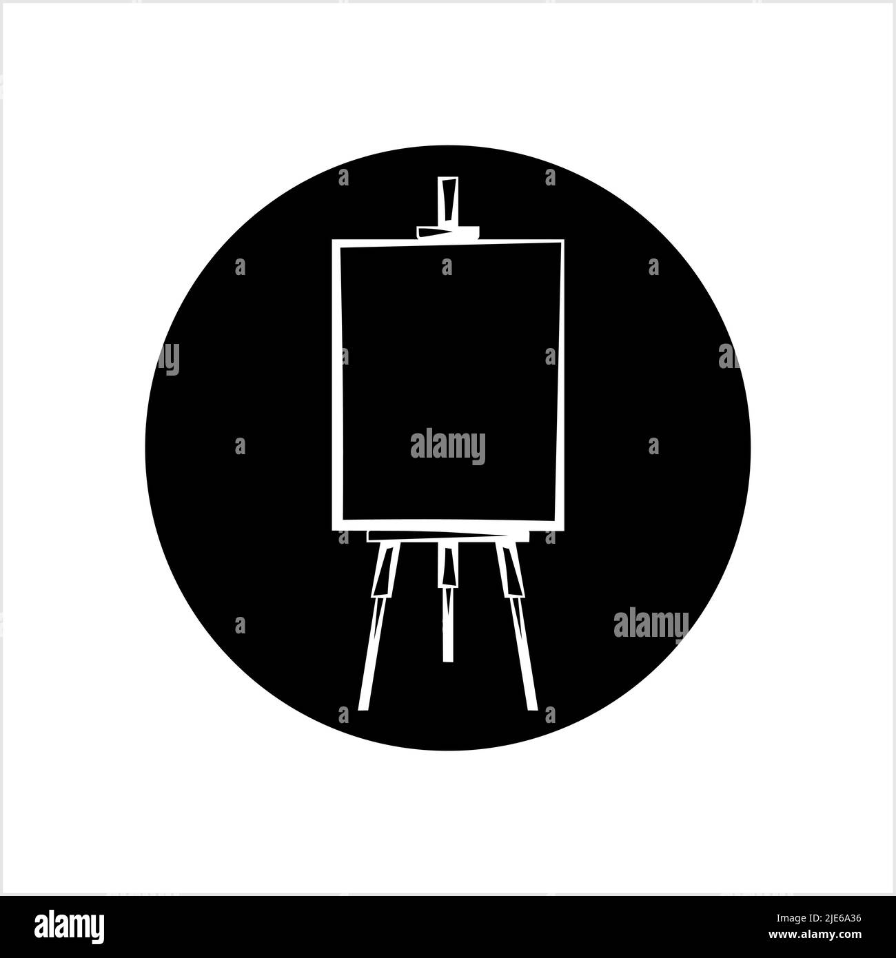 White easel flat icon Black and White Stock Photos & Images - Alamy