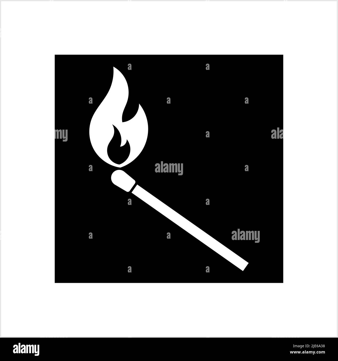 Lit Matchstick, Burning Matchstick Vector Art Illustration Stock Vector ...