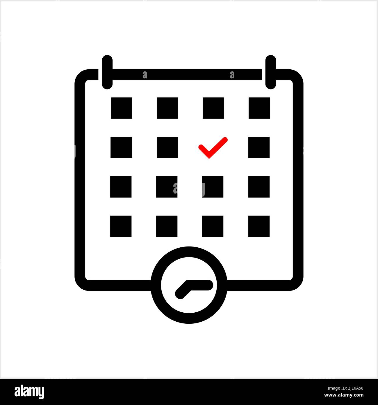 Event Schedule Icon, Planner Vector Art Illustration Stock Vector Image ...