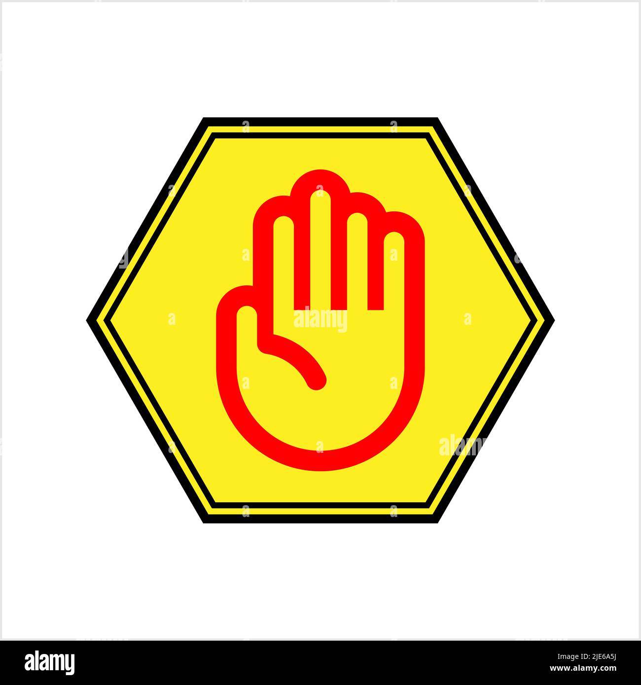 Hand print sign icon stop Stock Vector Images - Alamy