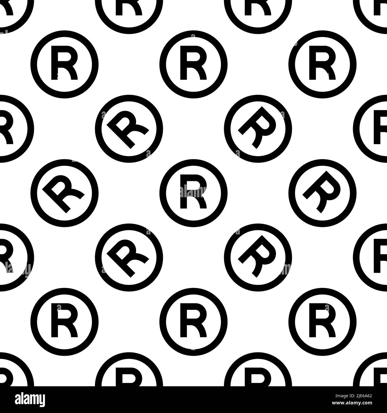 Registered Trademark Icon, Letter R Symbol Seamless Pattern Vector Art ...
