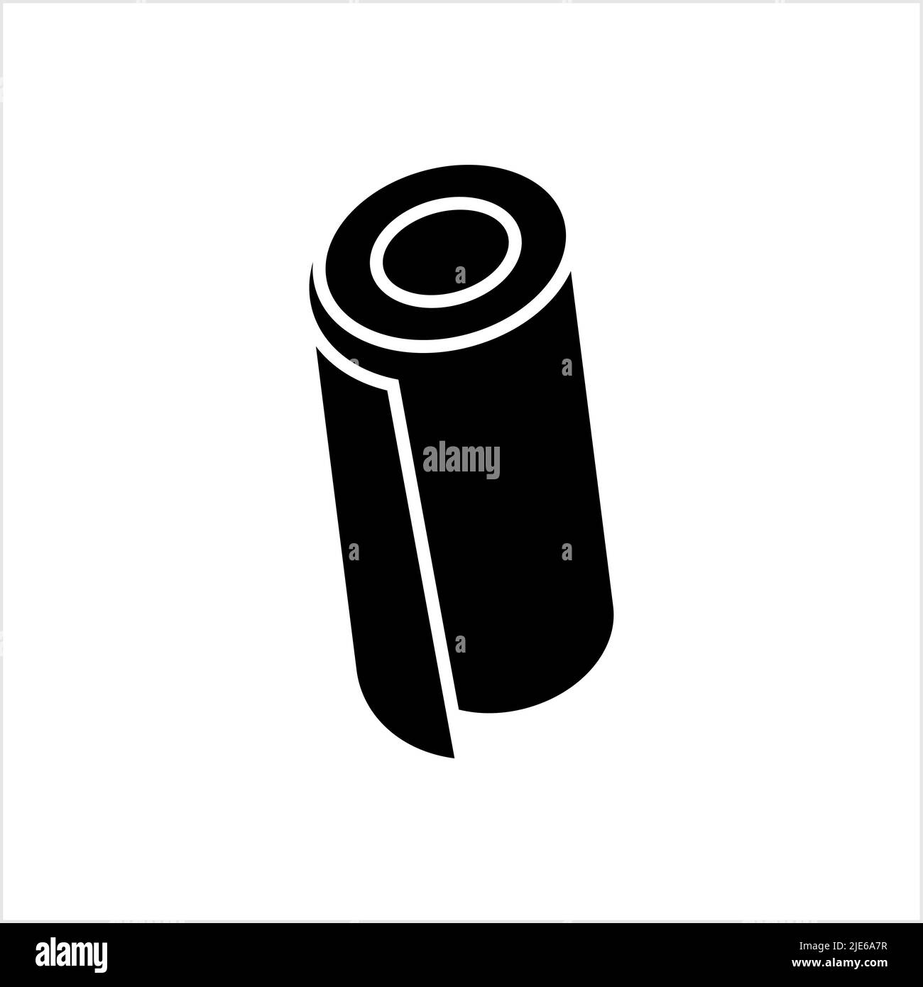 Roll Icon, Mat, Rug, Carpet Or Paper Roll Icon Of Anything Vector Art ...