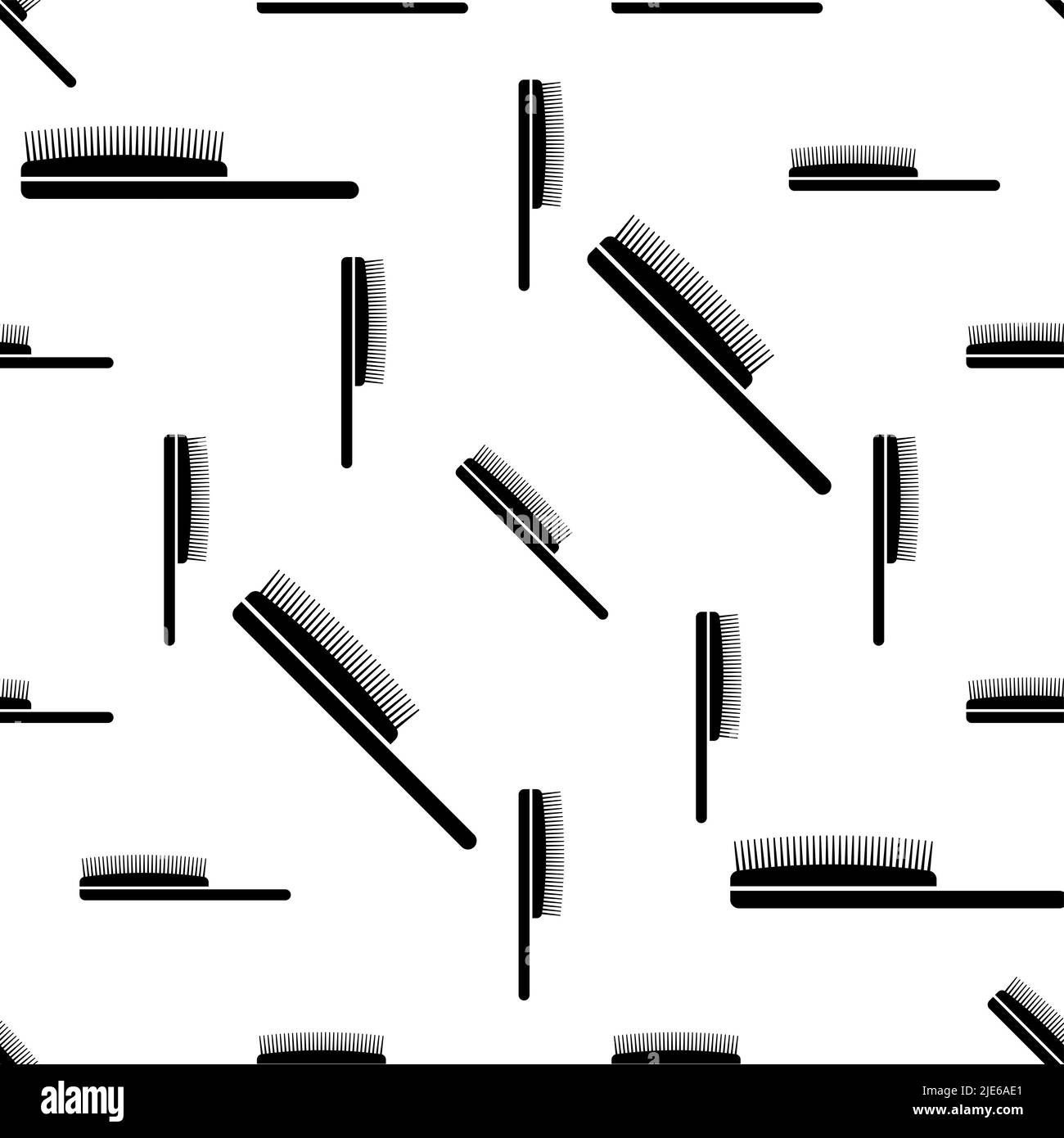 Hairbrush Icon Seamless Pattern, Comb Icon Vector Art Illustration ...