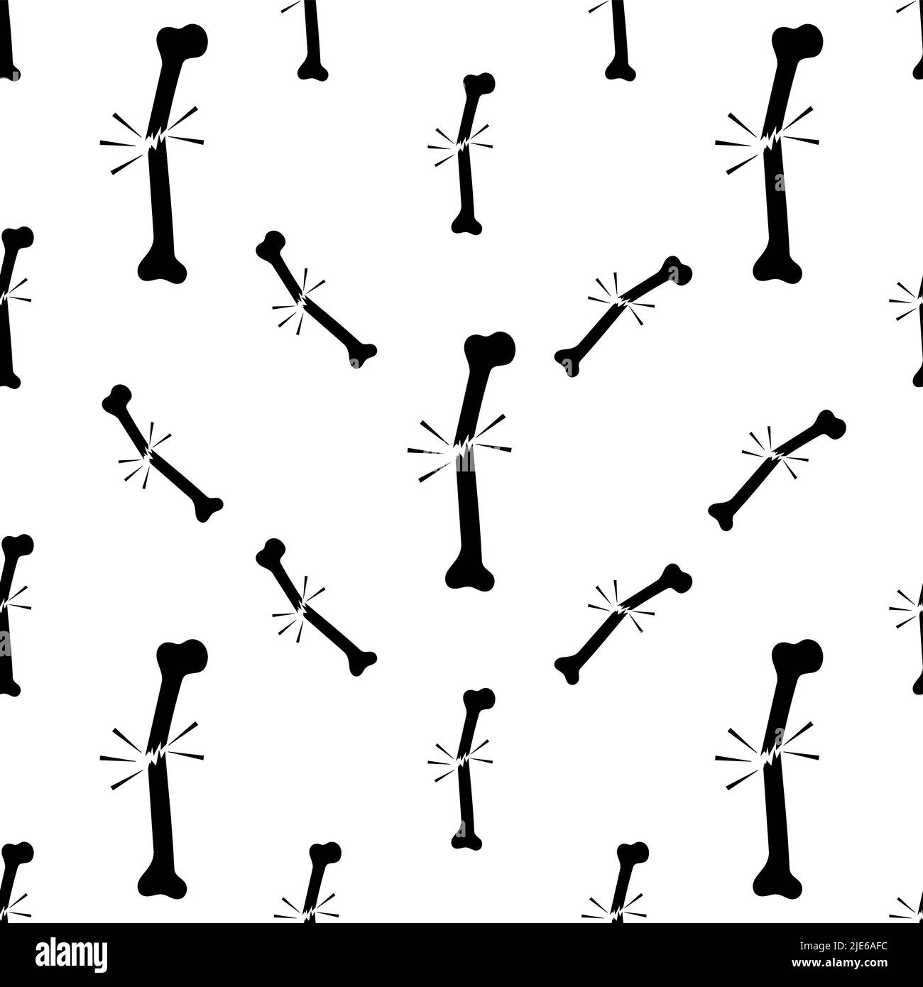Human Broken Bone Icon Seamless Pattern Vector Art Illustration Stock ...