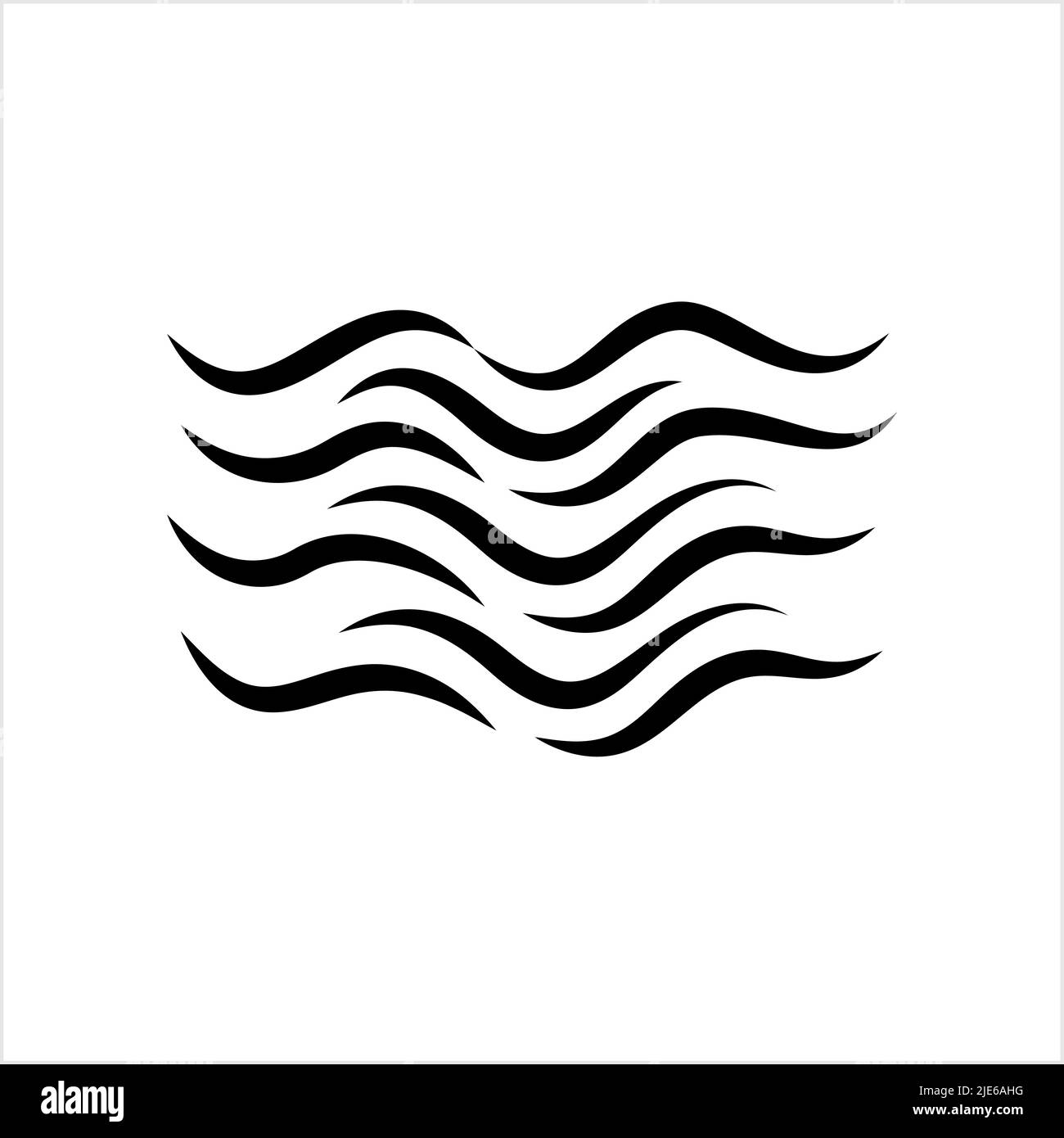 Water Wave Icon, Water Wave Sign Vector Art Illustration Stock Vector ...