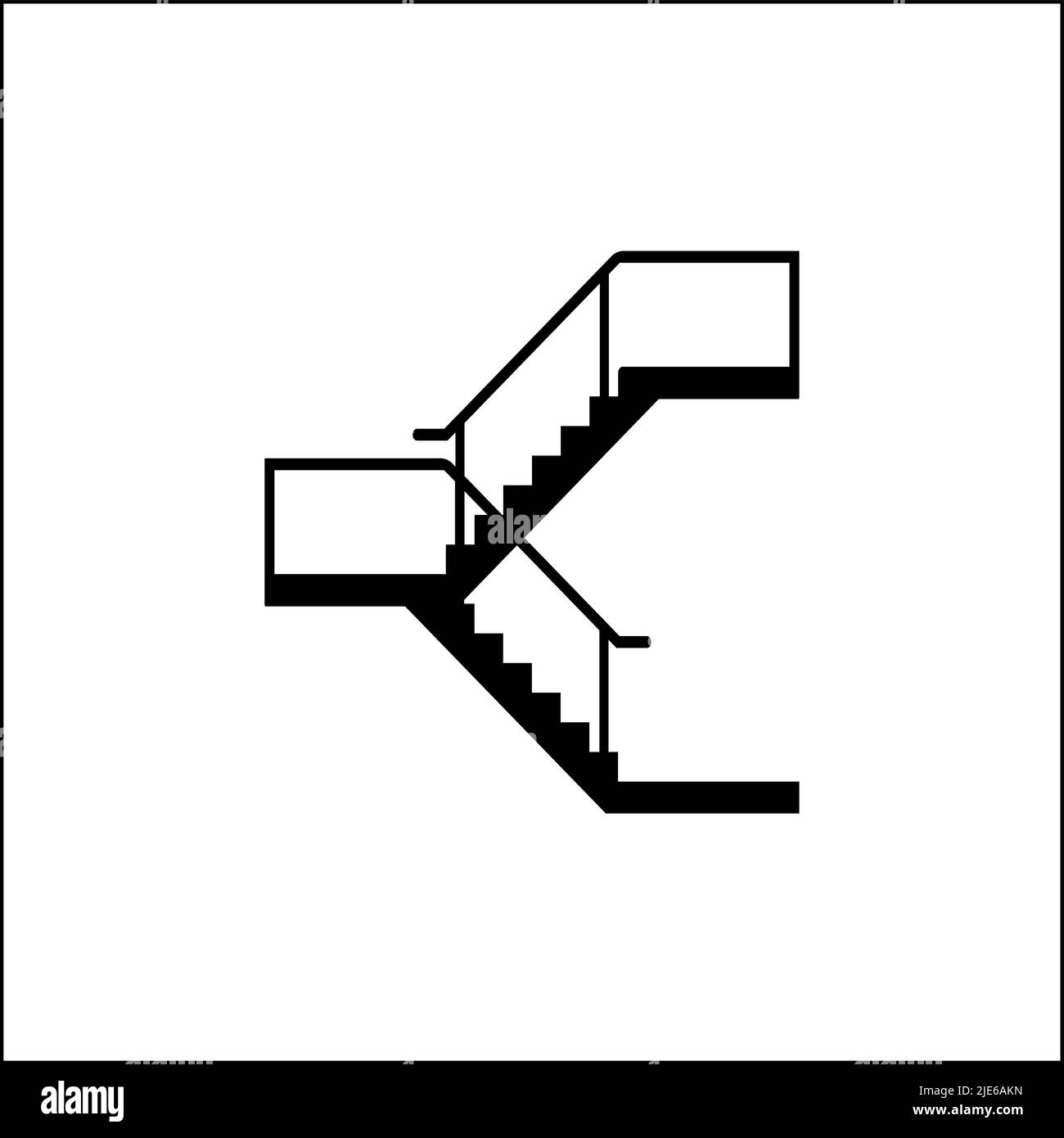 Stairs Icon, Web Design Vector Art Illustration Stock Vector Image ...