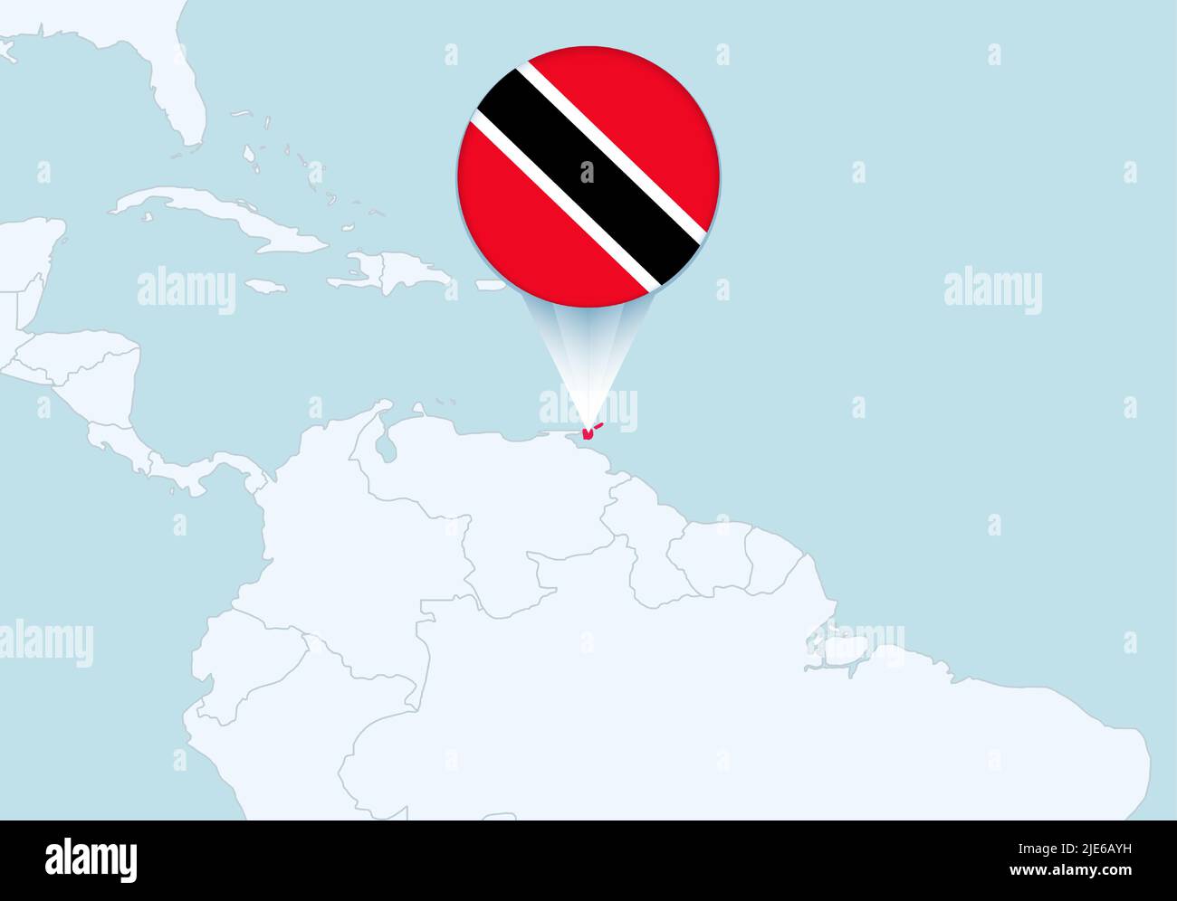 America With Selected Trinidad And Tobago Map And Trinidad And Tobago