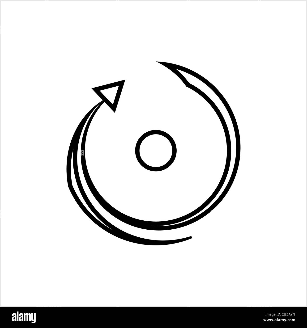 Spin Icon, Rotation Icon, Circular Spinning Icon Vector Art ...