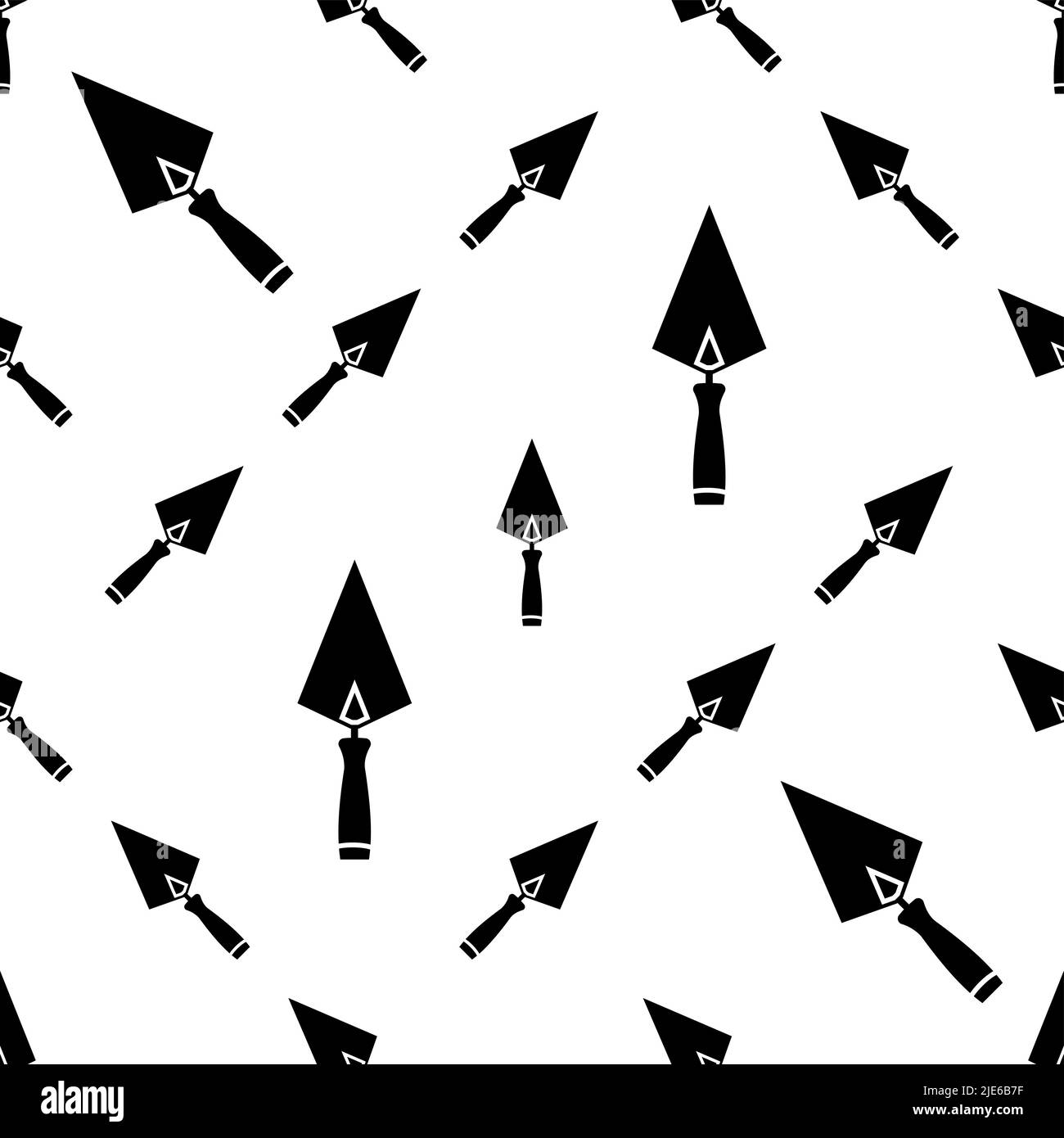 Trowel Icon Seamless Pattern, Trowel Vector Art Illustration Stock ...