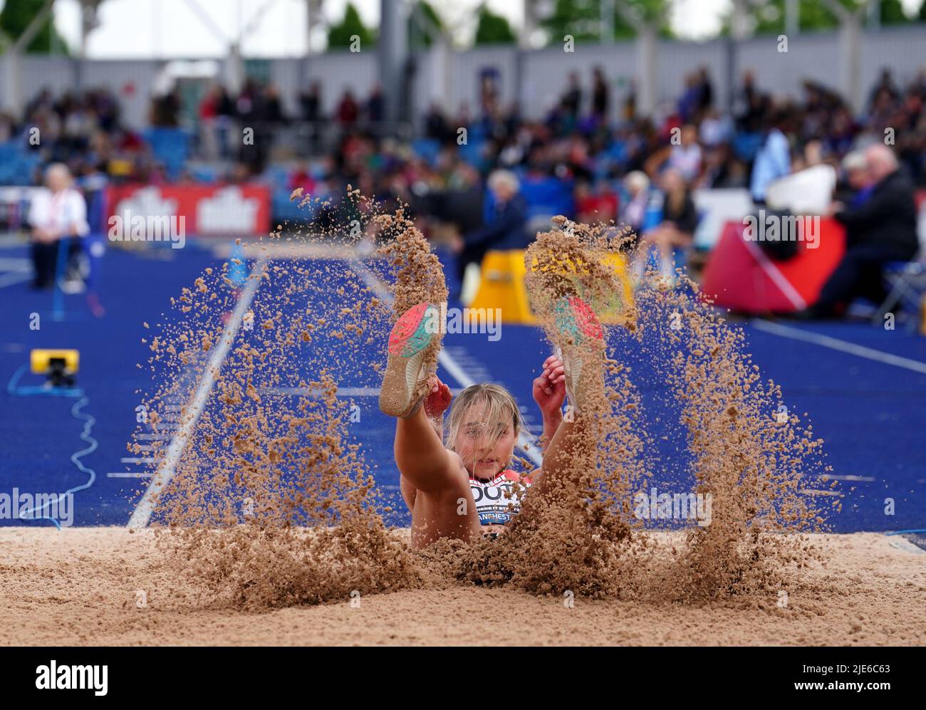 Melissa Booth in the Women’s Triple Jump during day two of the Muller ...