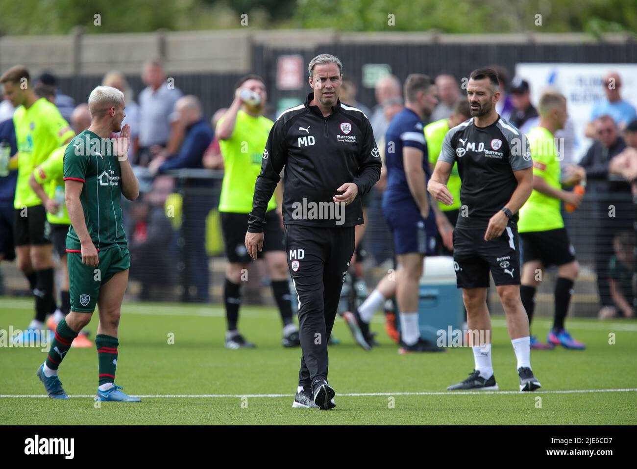 Newly appointed manager of Barnsley Michael Duff during the break Stock ...
