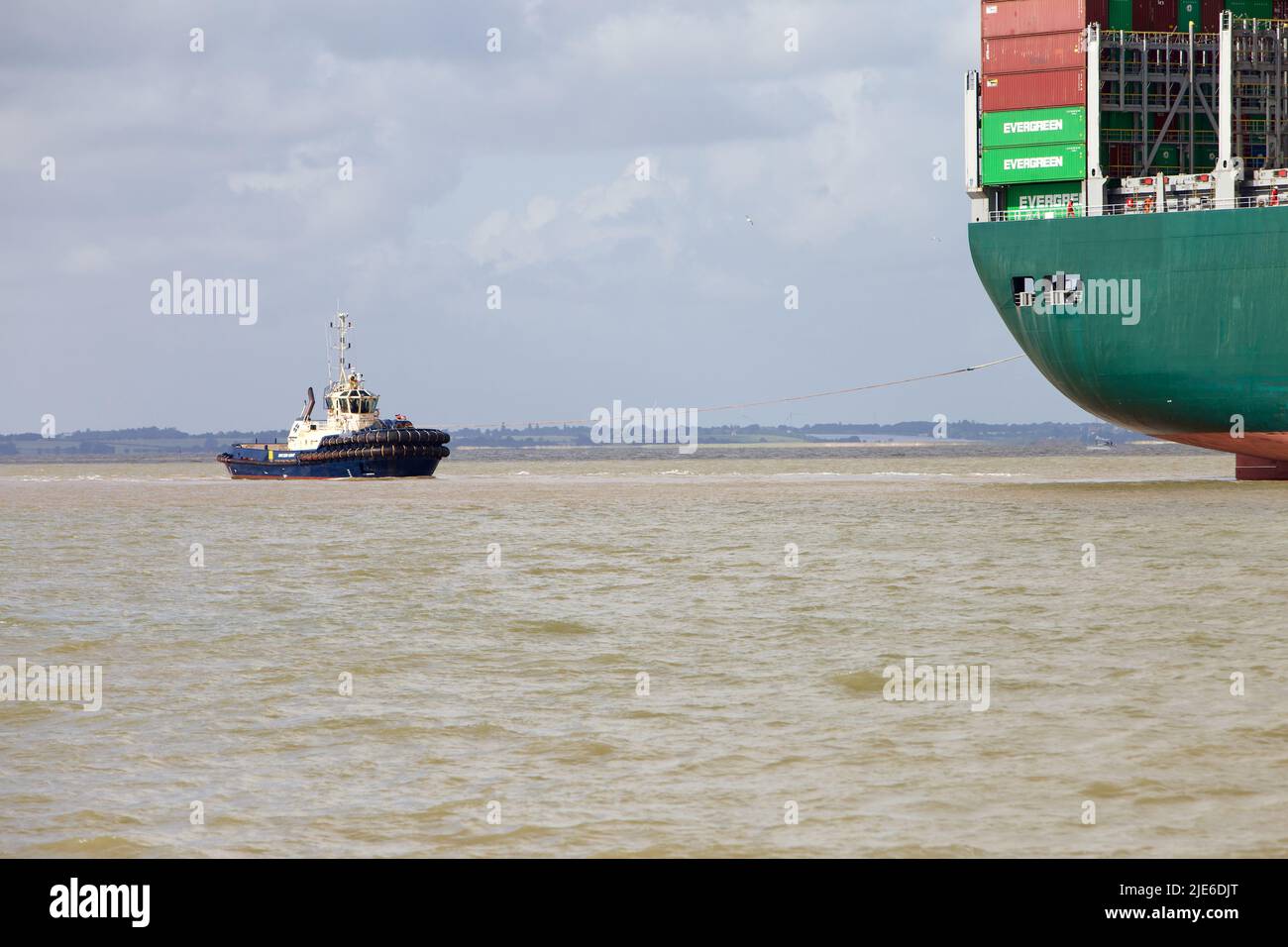 Evergreen Container ship Ever Globe entering Harwich Haven on route to ...