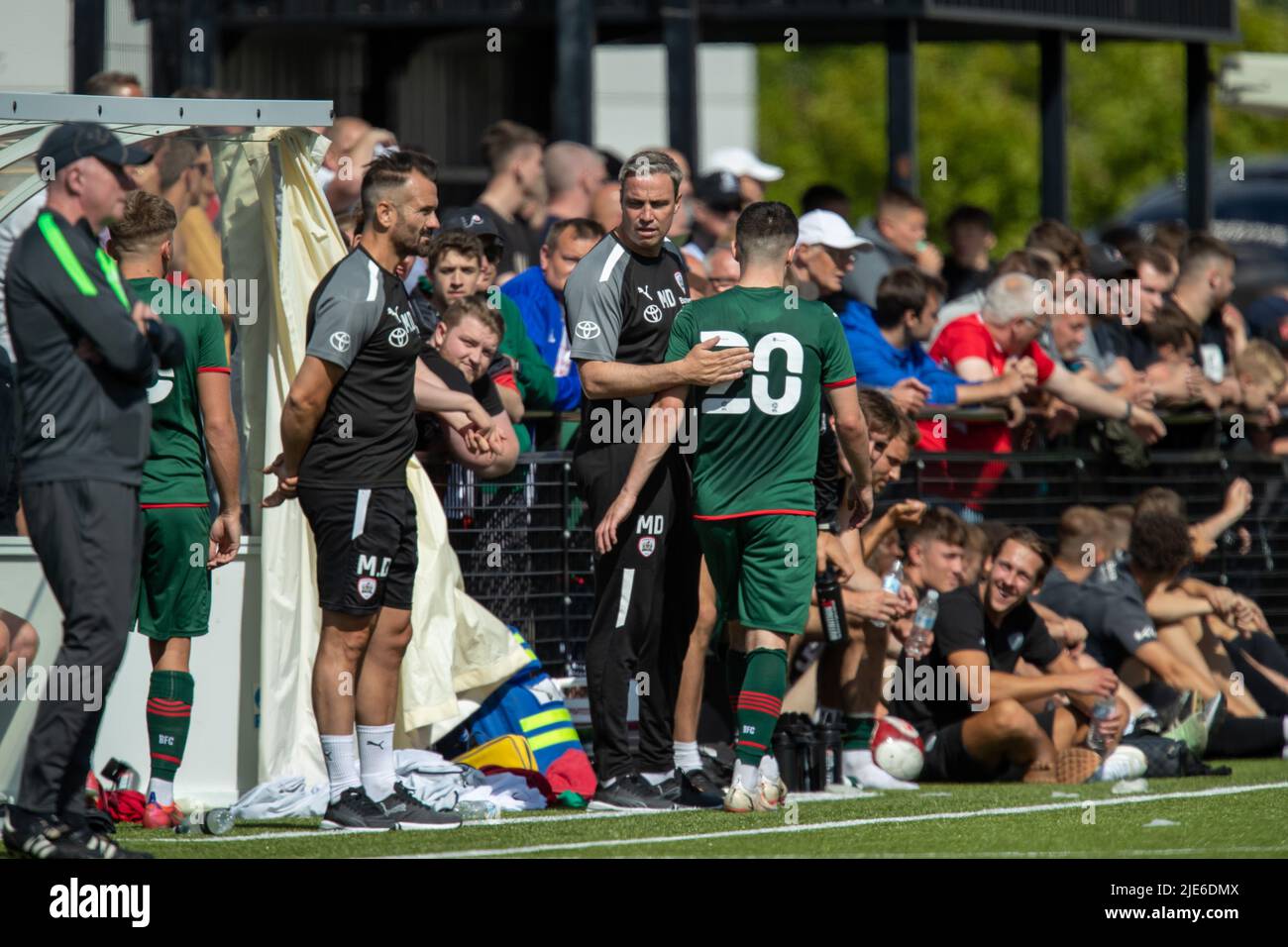 Newly appointed manager of Barnsley Michael Duff during the game Stock ...
