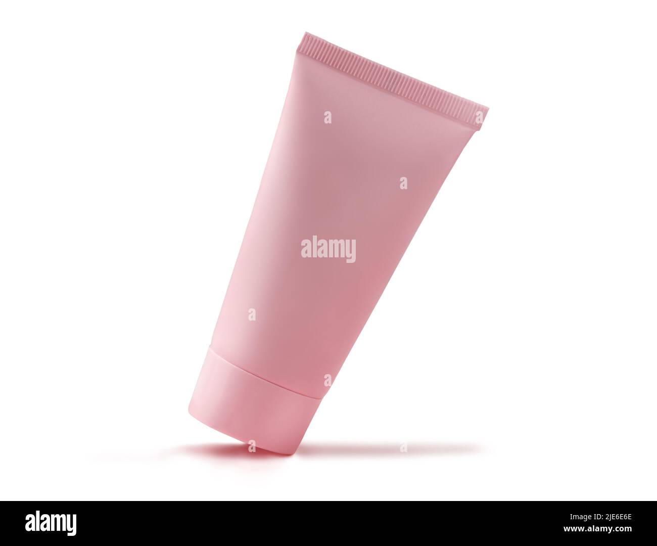 Pink plastic tube for cosmetics cream, skin care. Packaging mockup ...