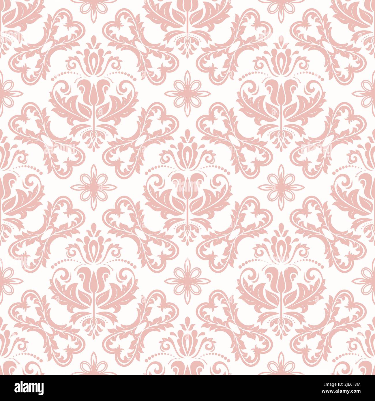 Orient vector classic pink pattern. Seamless abstract background with ...