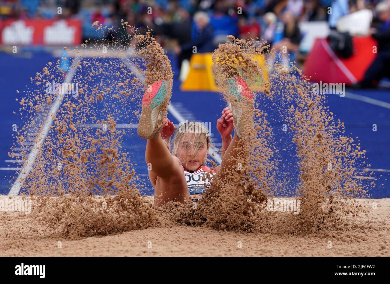 Melissa Booth in the Women’s Triple Jump during day two of the Muller ...