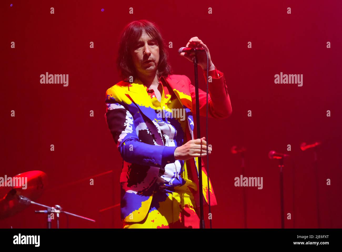 Scottish born frontman with alternative rock band Primal Scream, Robert ...