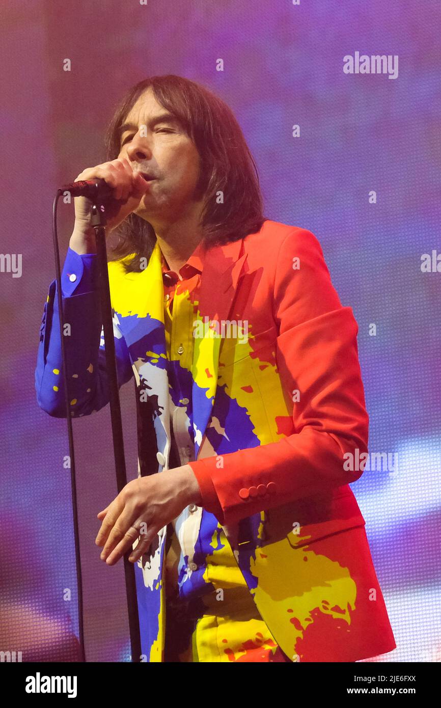 Scottish born frontman with alternative rock band Primal Scream, Robert ...