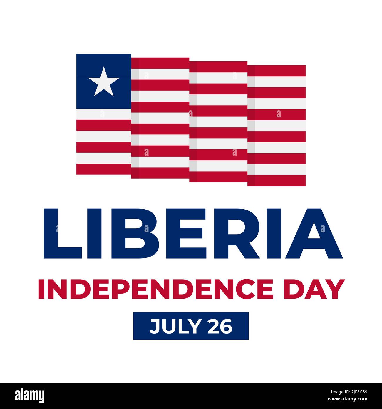 Liberia Independence Day typography poster. National holiday on July 26 ...