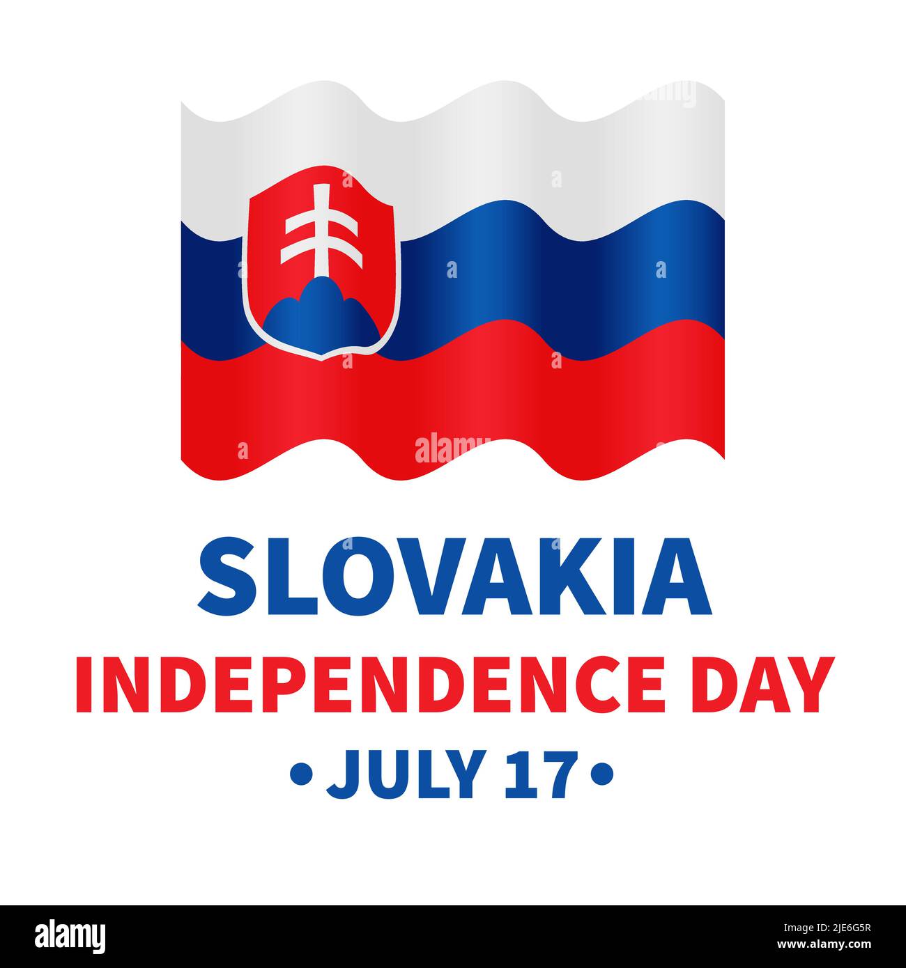 Slovakia Independence Day typography poster. Slovak national holiday on ...