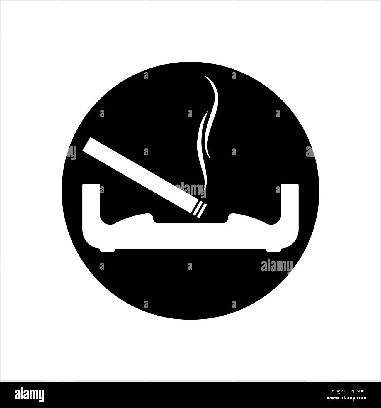 Ashtray Icon, Ashtray For Cigarette Vector Art Illustration Stock ...