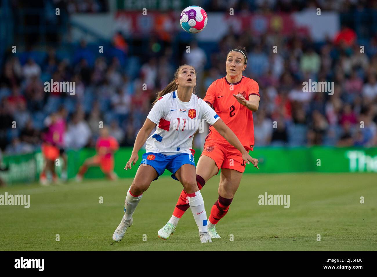 Friday, 24th June 2022. Lieke Martens and Lucy Bronze. England vs ...