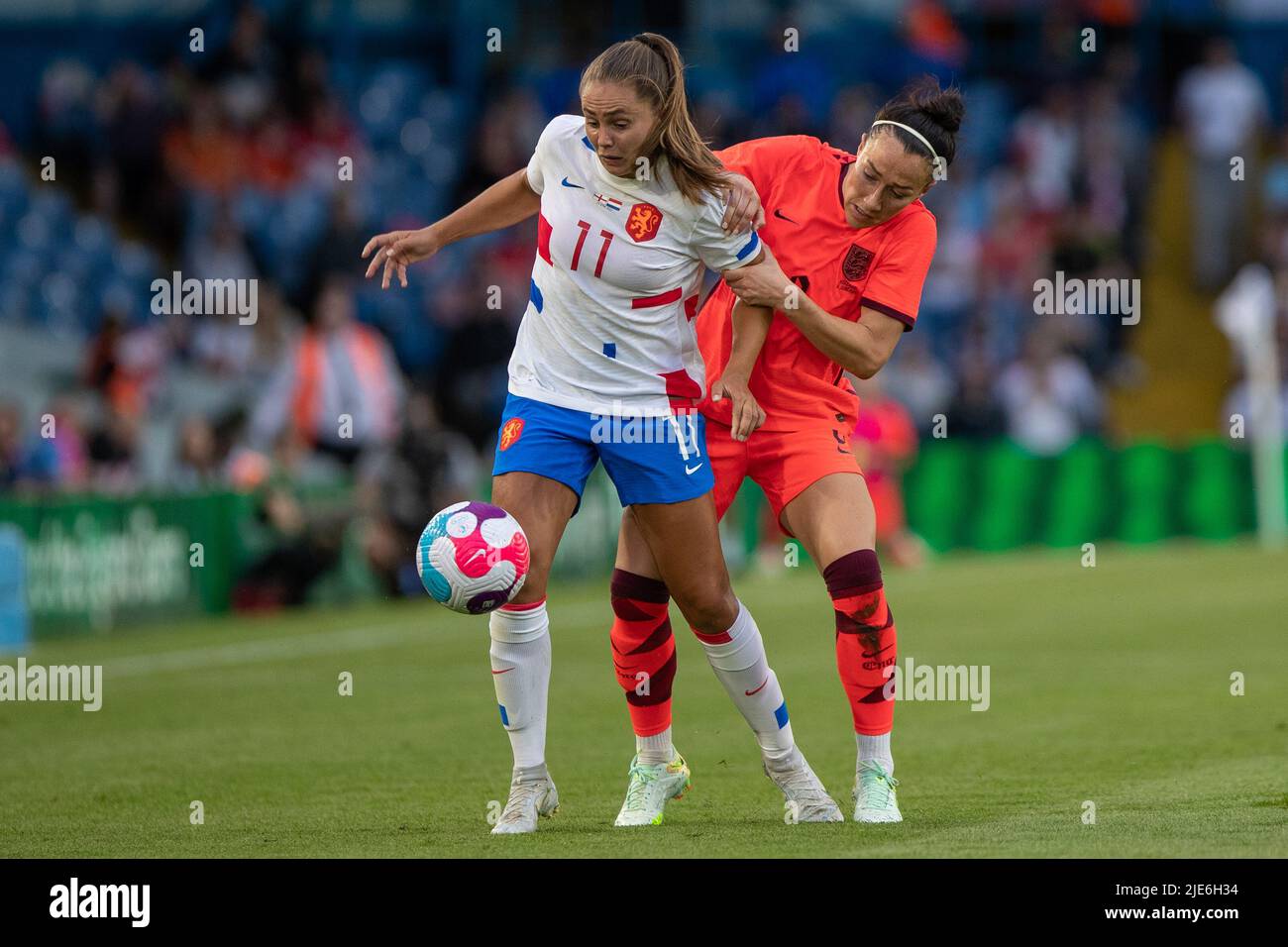 Friday, 24th June 2022. Lieke Martens and Lucy Bronze. England vs ...