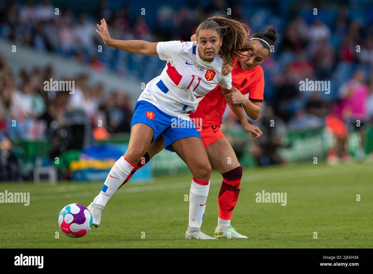 Friday, 24th June 2022. Lieke Martens and Lucy Bronze. England vs ...