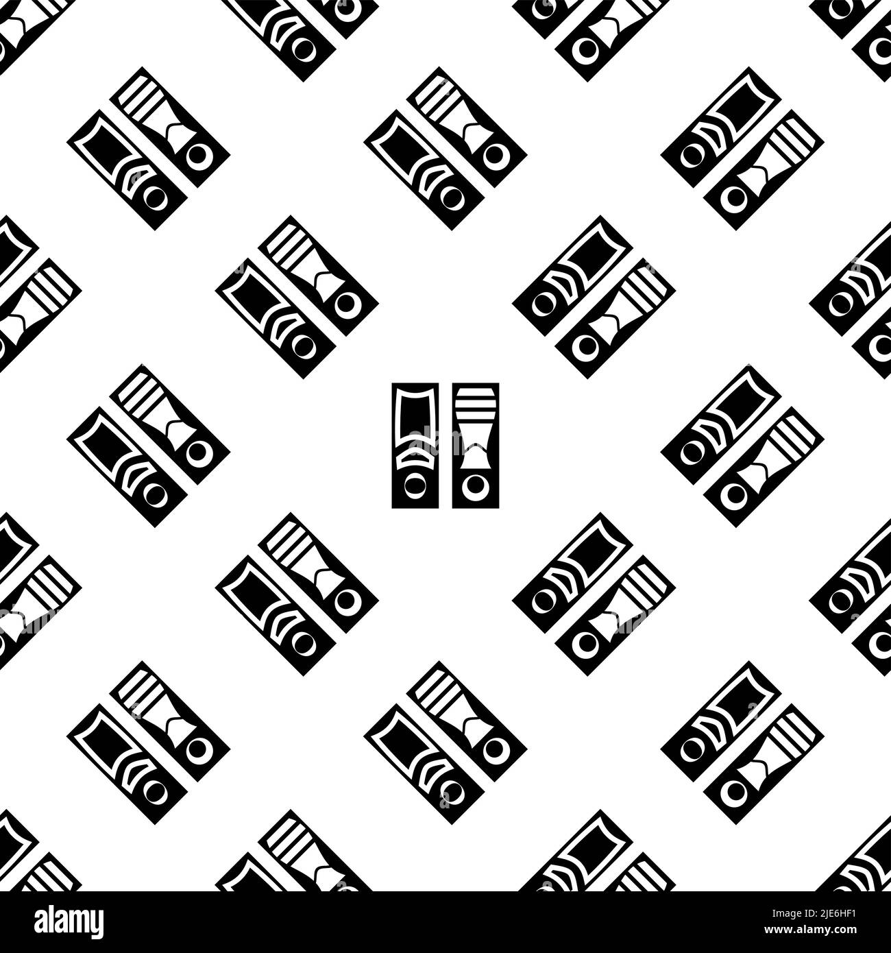 Box File Icon Seamless Pattern, Office File Vector Art Illustration ...