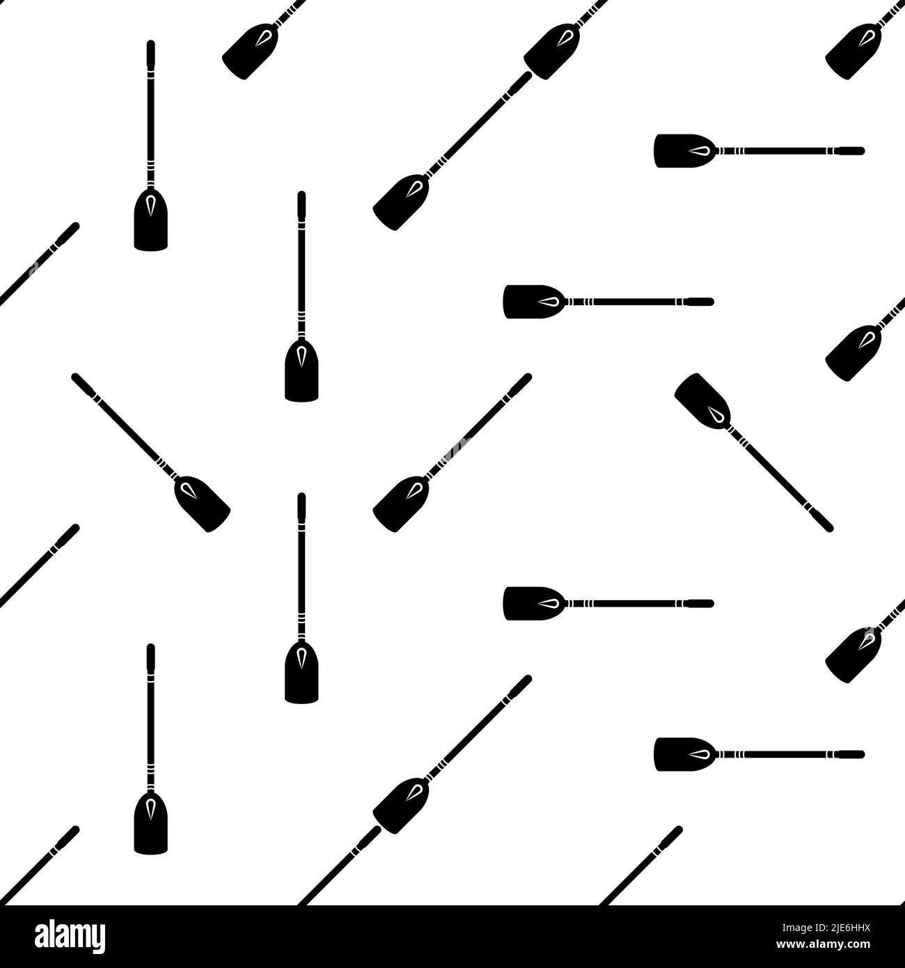 Boat Paddle Icon Seamless Pattern, Boat Paddle Vector Art Illustration ...