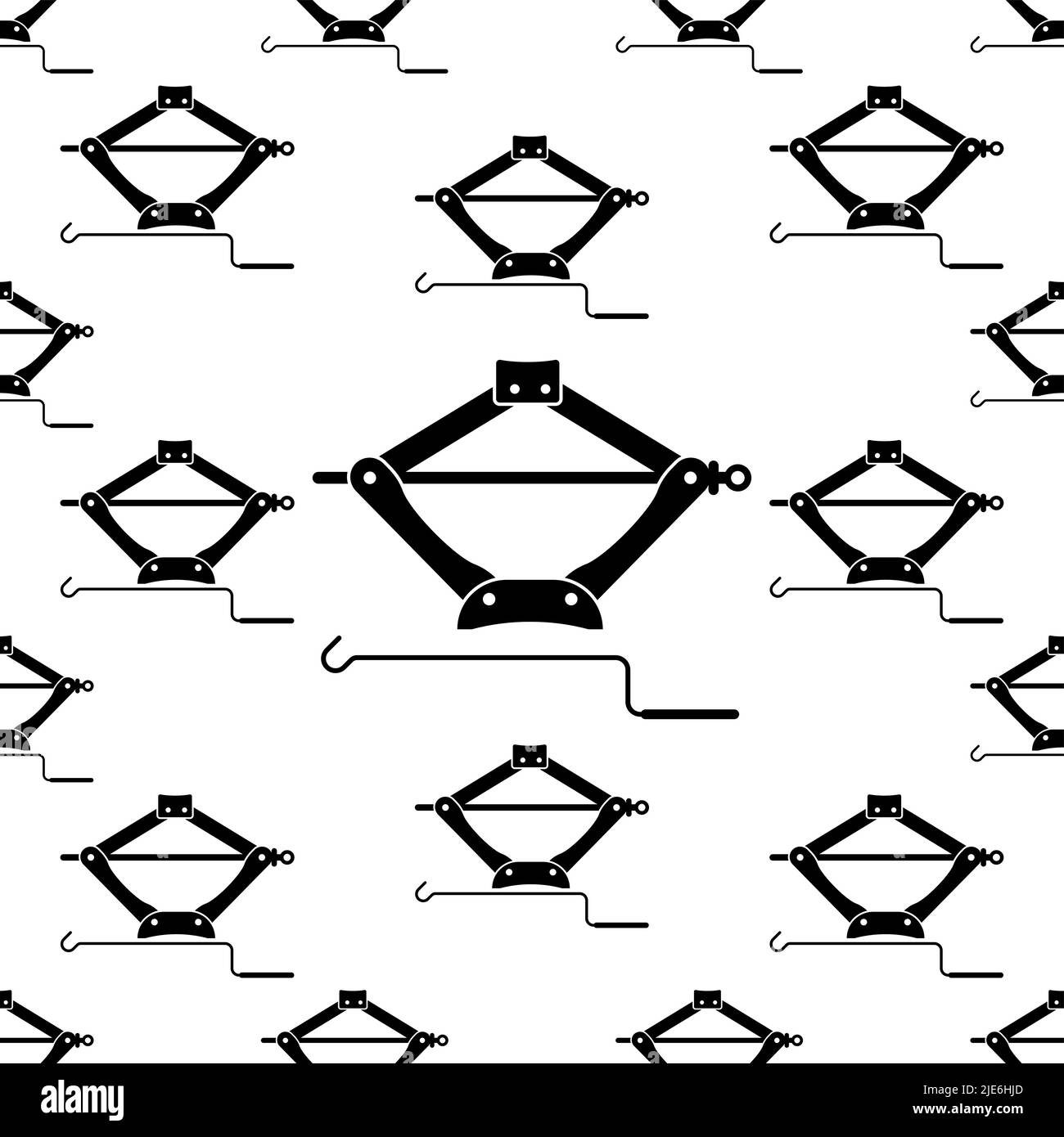 Car Jack Icon Seamless Pattern, Mechanical Jack Icon Vector Art ...