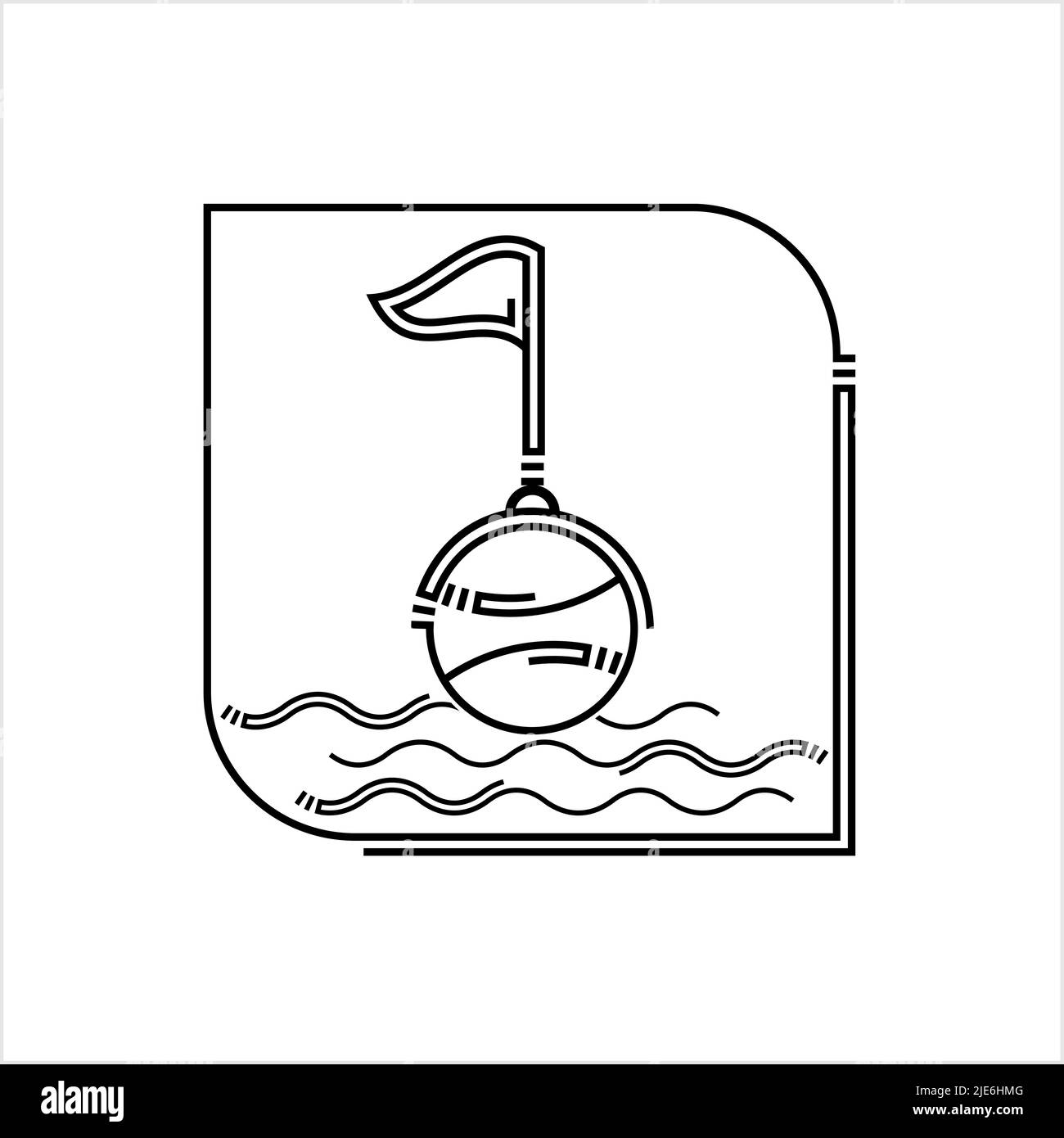 Buoy Icon, Float Buoy Icon Vector Art Illustration Stock Vector Image ...