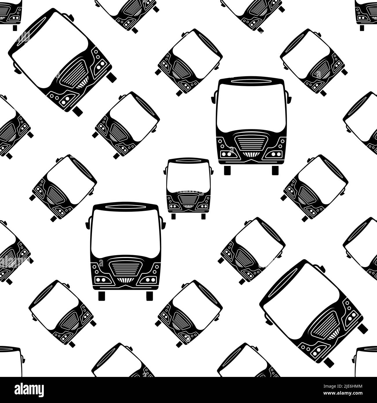 Bus Icon Seamless Pattern, Bus Vector Art Illustration Stock Vector ...