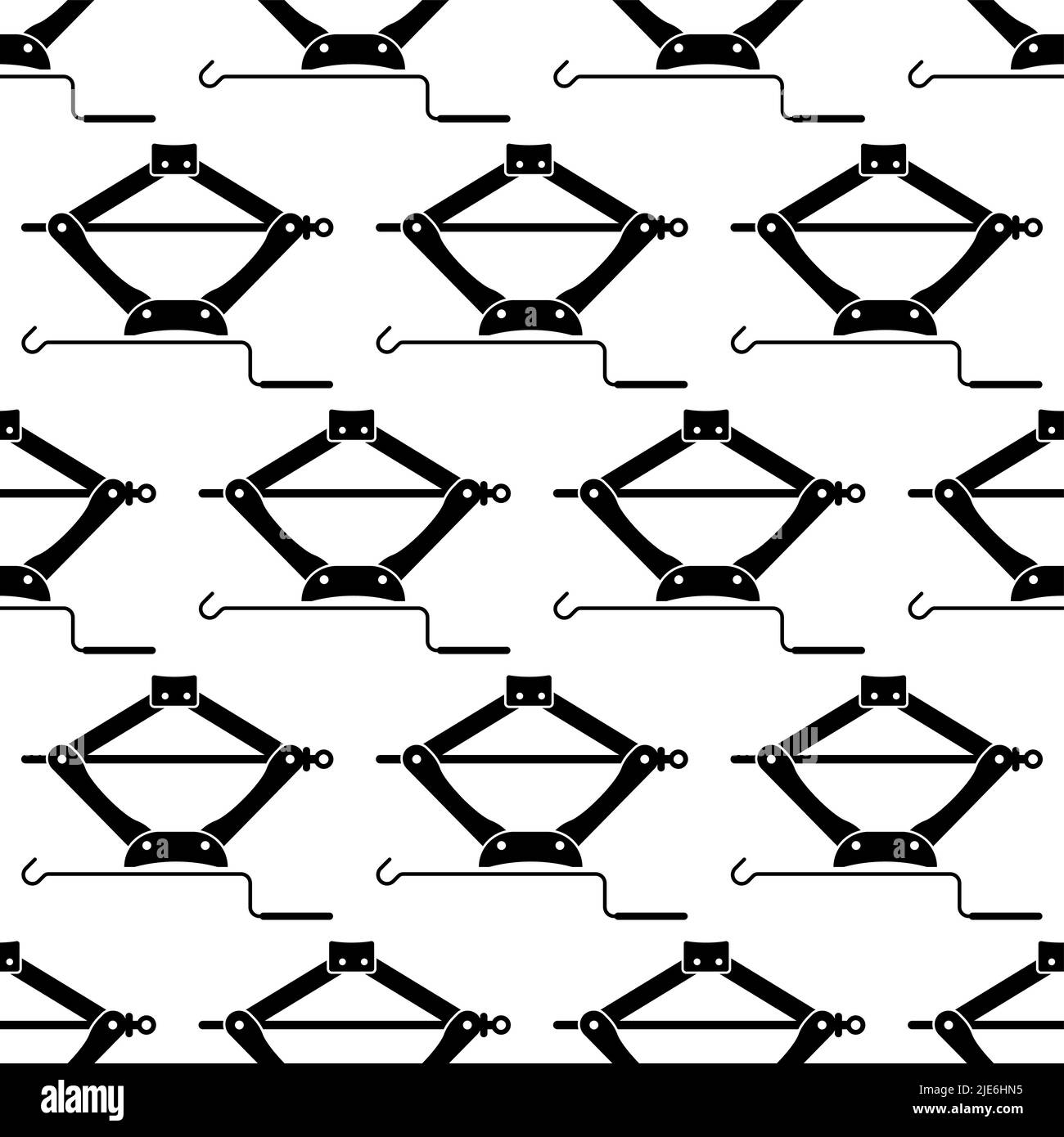 Car Jack Icon Seamless Pattern, Mechanical Jack Icon Vector Art ...