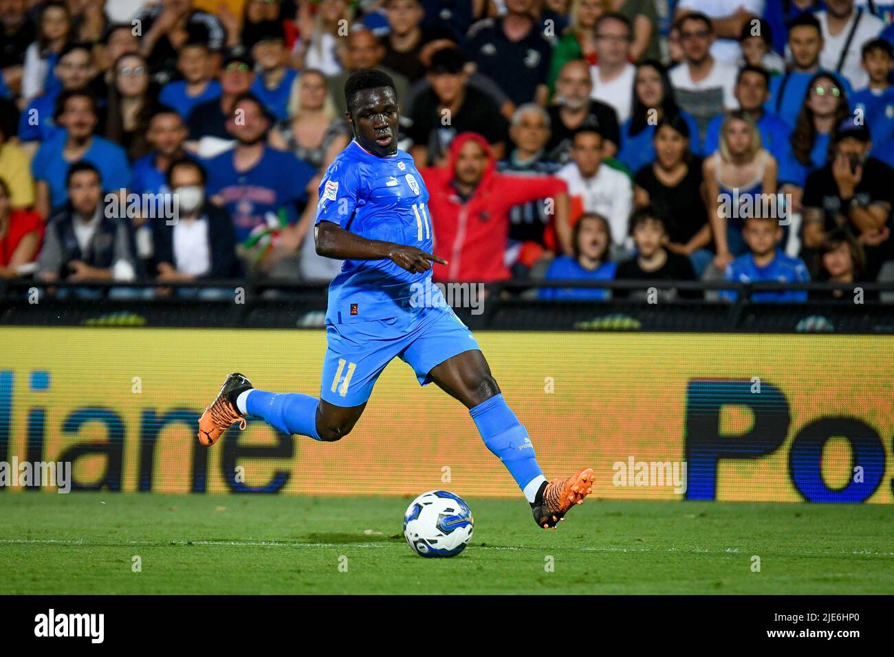 Italy's Wilfried Gnonto portrait in action during the football UEFA ...