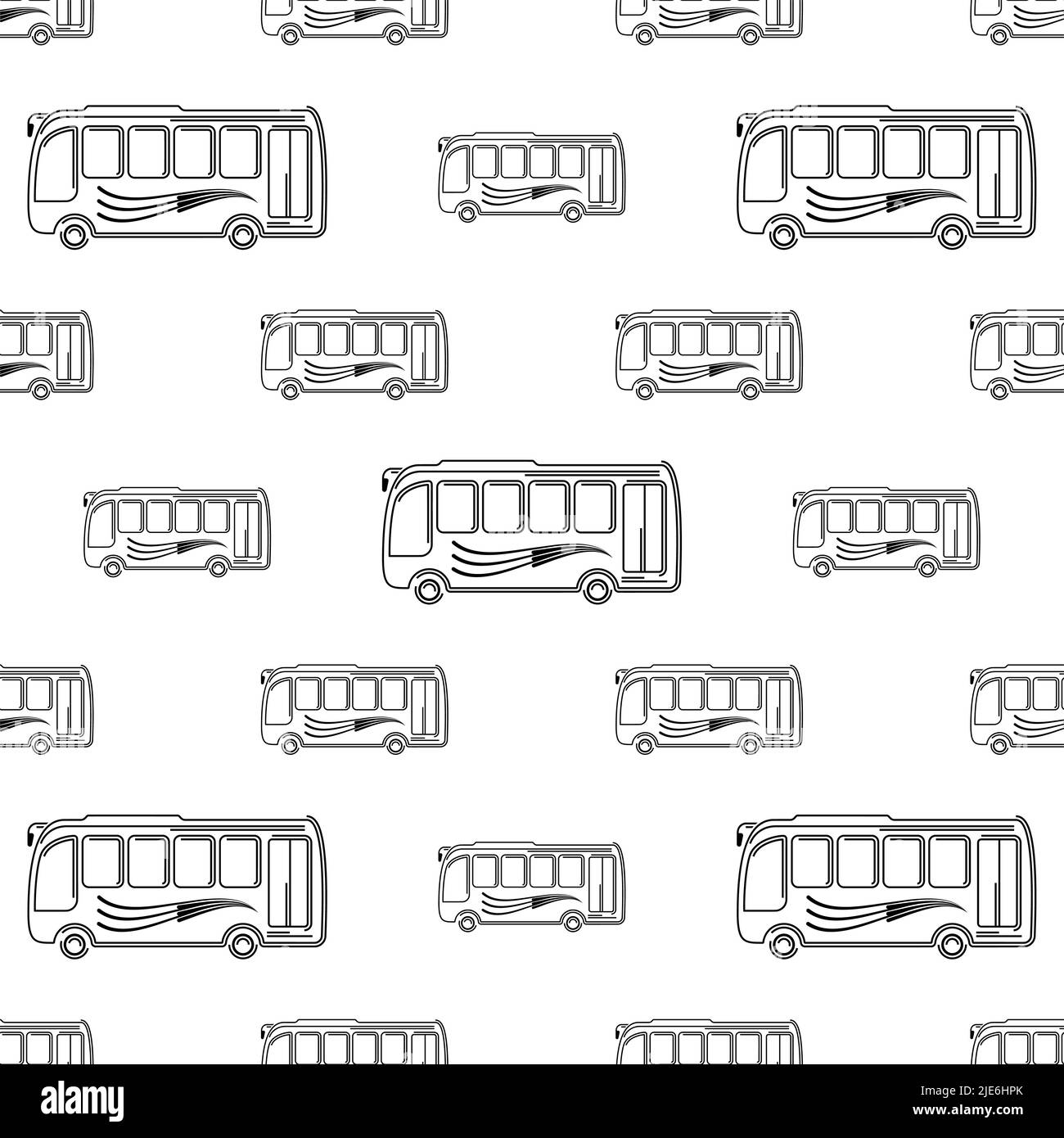 Bus Icon Seamless Pattern, Bus Vector Art Illustration Stock Vector ...