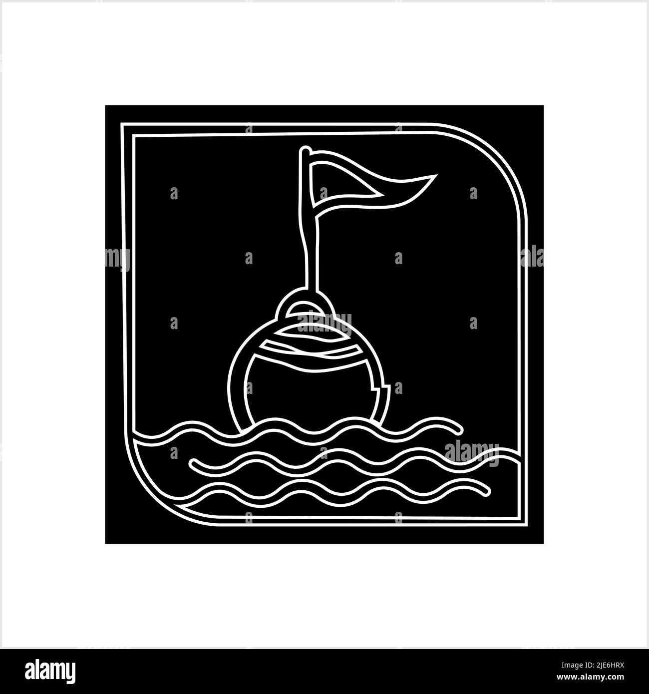 Buoy Icon, Float Buoy Icon Vector Art Illustration Stock Vector Image ...