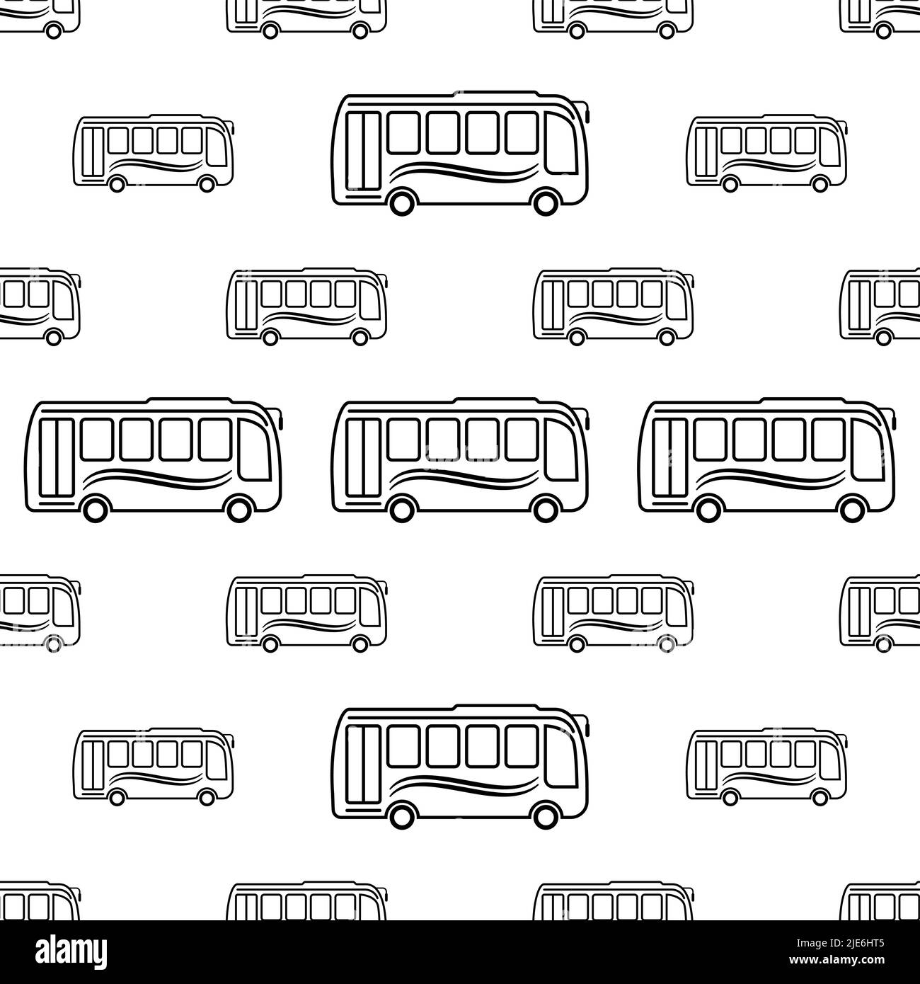 Bus Icon Seamless Pattern, Bus Vector Art Illustration Stock Vector ...