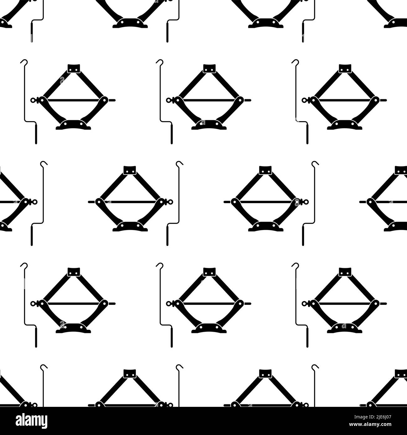 Car Jack Icon Seamless Pattern, Mechanical Jack Icon Vector Art ...