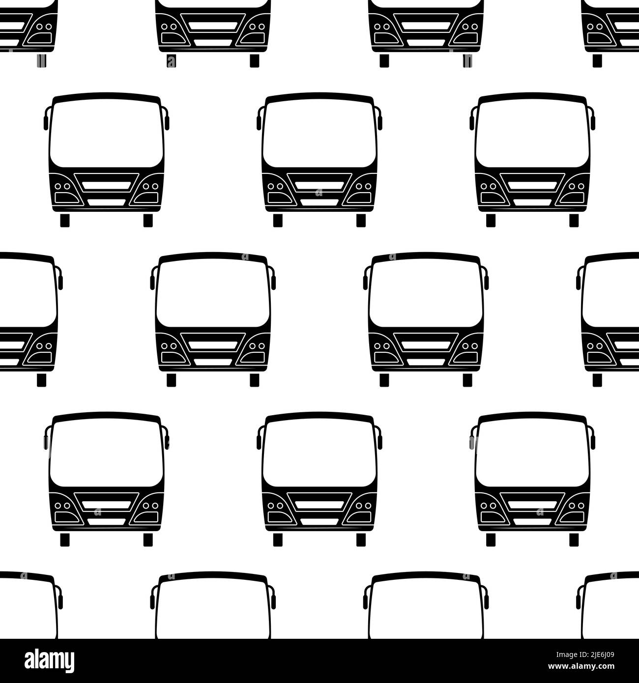 Bus Icon Seamless Pattern, Bus Vector Art Illustration Stock Vector ...