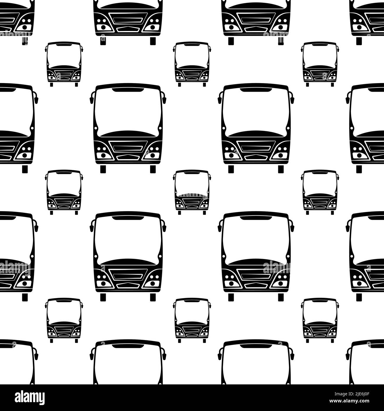 Bus Icon Seamless Pattern, Bus Vector Art Illustration Stock Vector ...