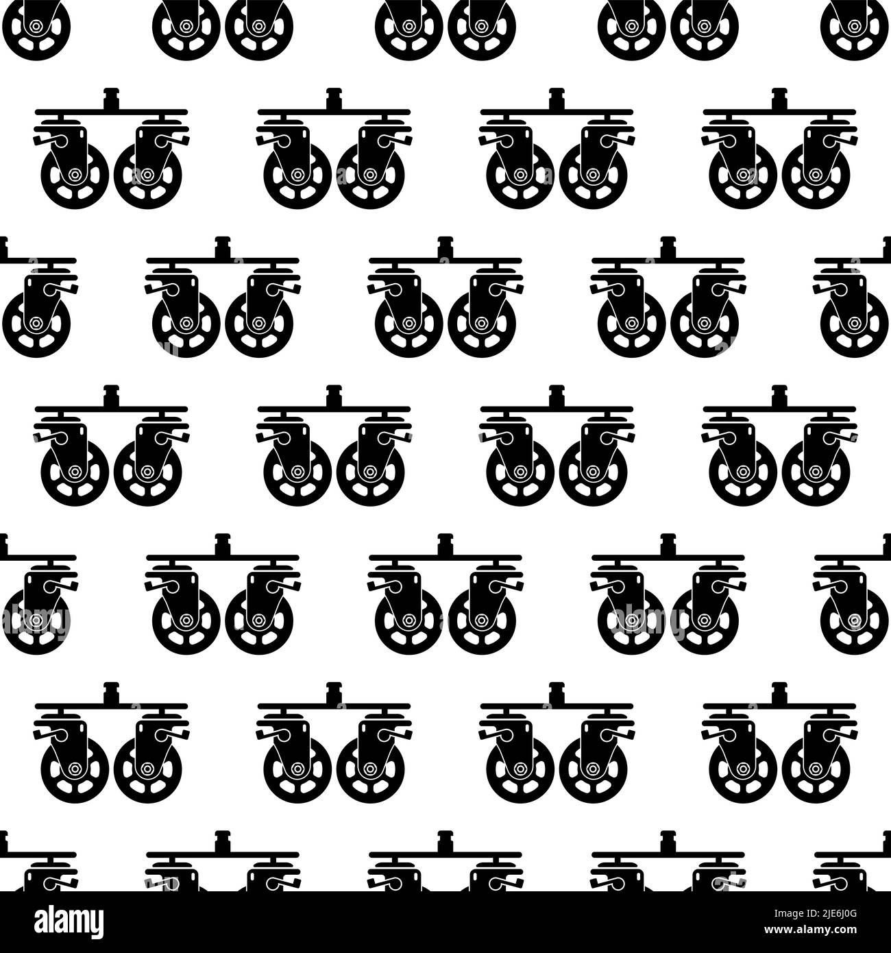Caster Wheel Icon Seamless Pattern Vector Art Illustration Stock Vector ...