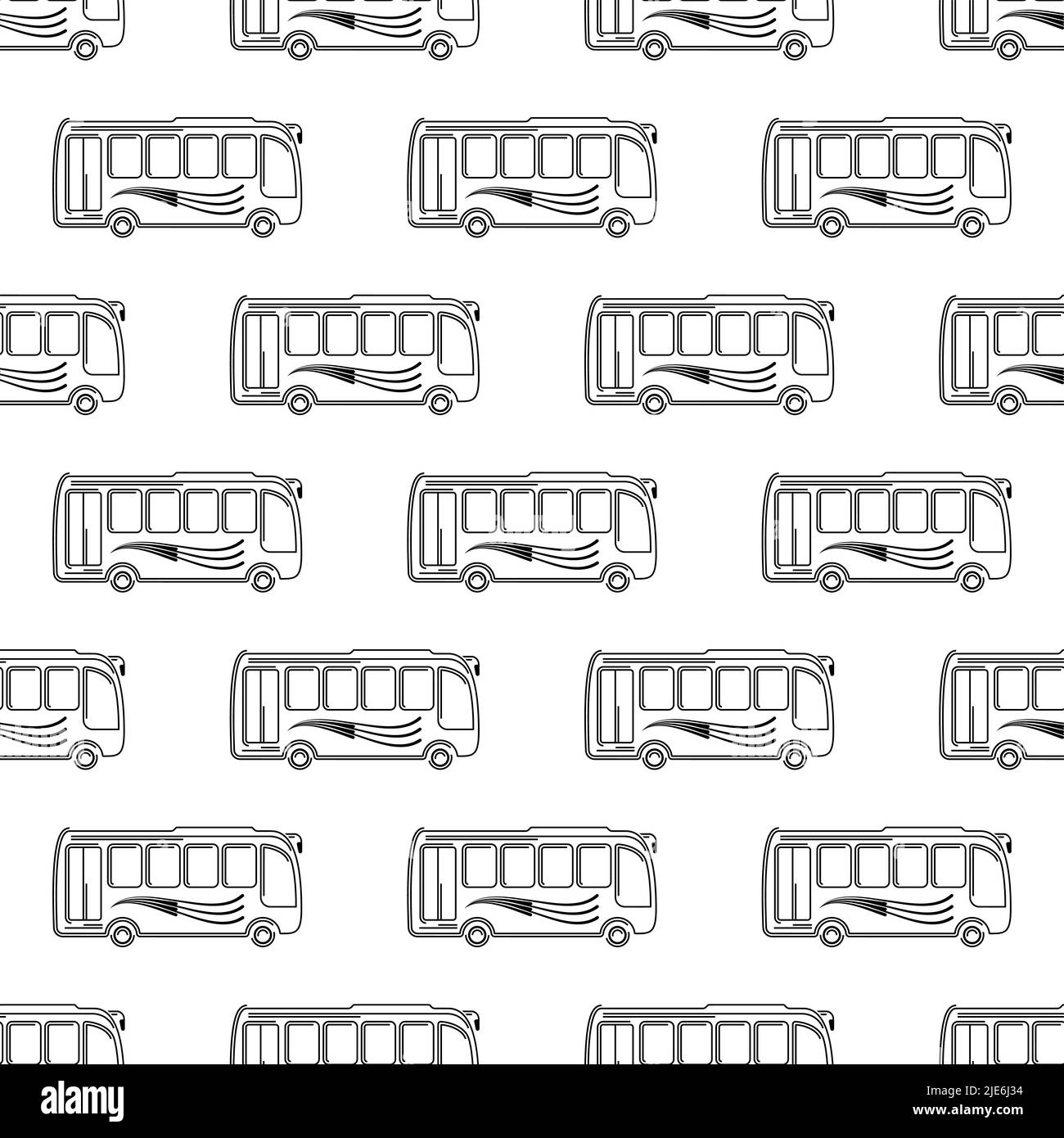 Bus Icon Seamless Pattern, Bus Vector Art Illustration Stock Vector ...
